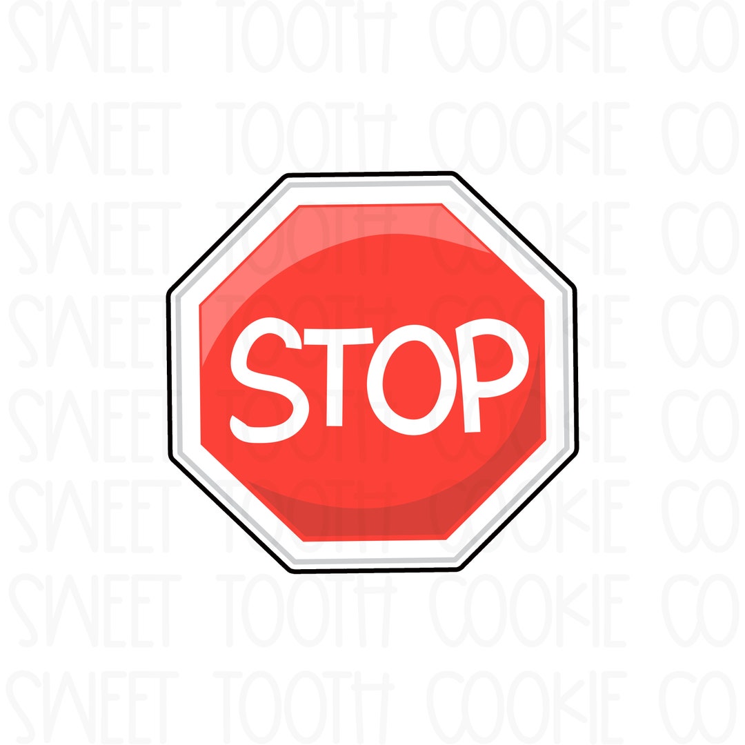 Stop Sign Cookie Cutter. Road Work Sign Cookie Cutter. - Etsy