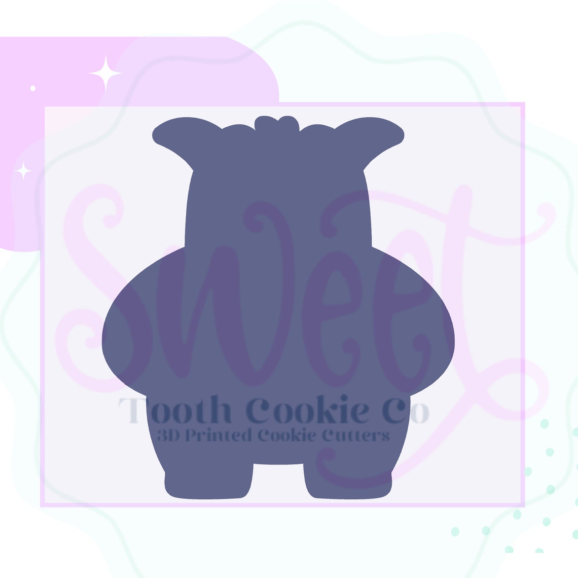 Monster Cookie Cutter. Monster With Horns Cookie Cutter. Halloween ...