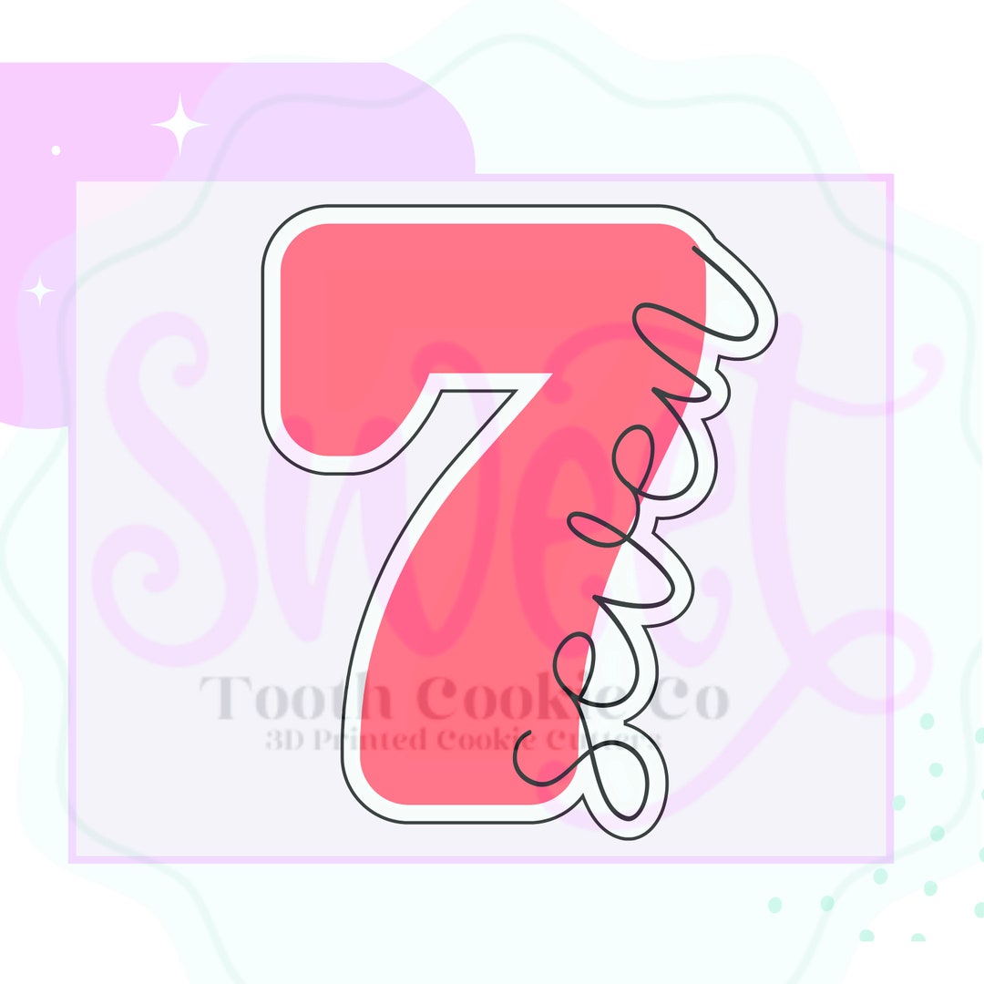 Number 7 Cookie Cutter. 7 Cookie Cutter. Number Seven Cookie Cutter ...