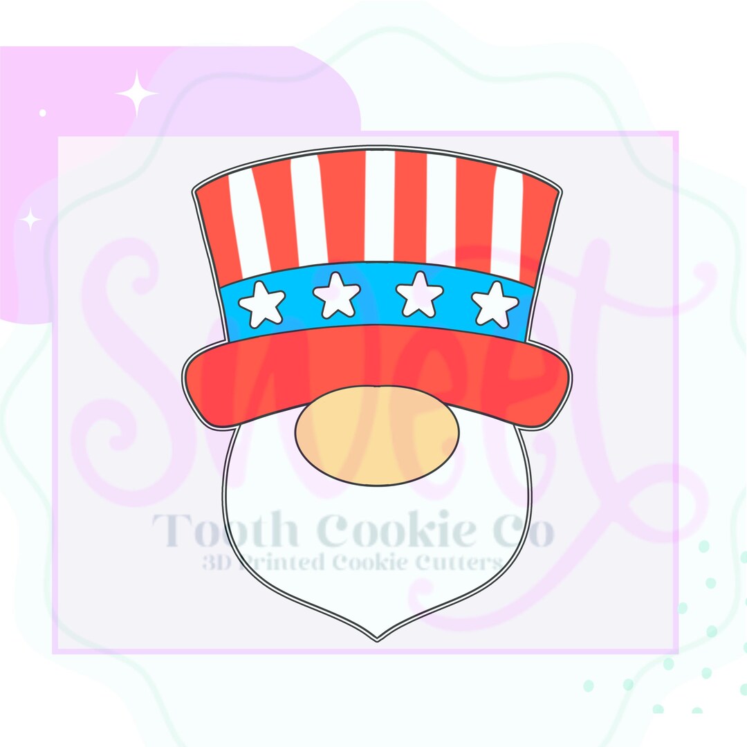 Uncle Sam Cookie Cutter. 4th of July Cookie Cutter. July 4 Cookie ...