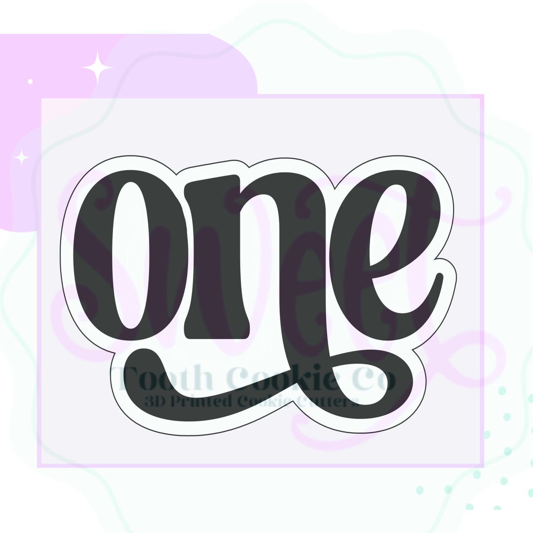 First Birthday Cookie Cutter. One Cookie Cutter. Number One Cookie ...