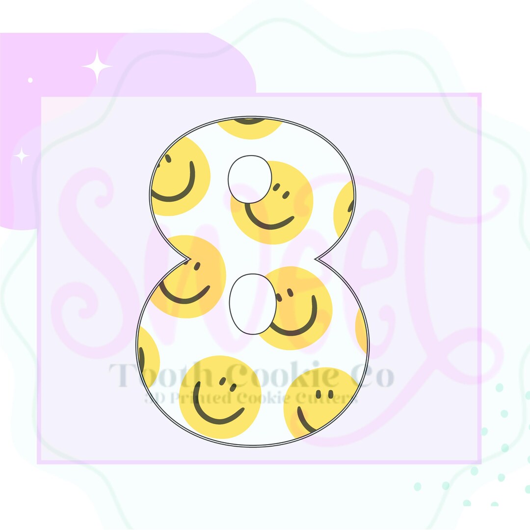 Number 8 Cookie Cutter. 8th Birthday Cookie Cutter. Eight Cookie Cutter ...