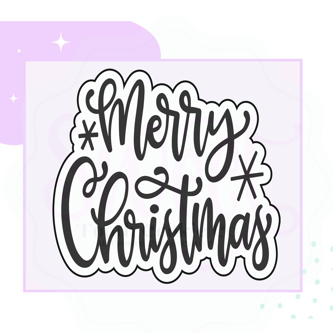 Merry Christmas Cookie Cutter. Christmas Hand Lettered Cookie Cutter ...