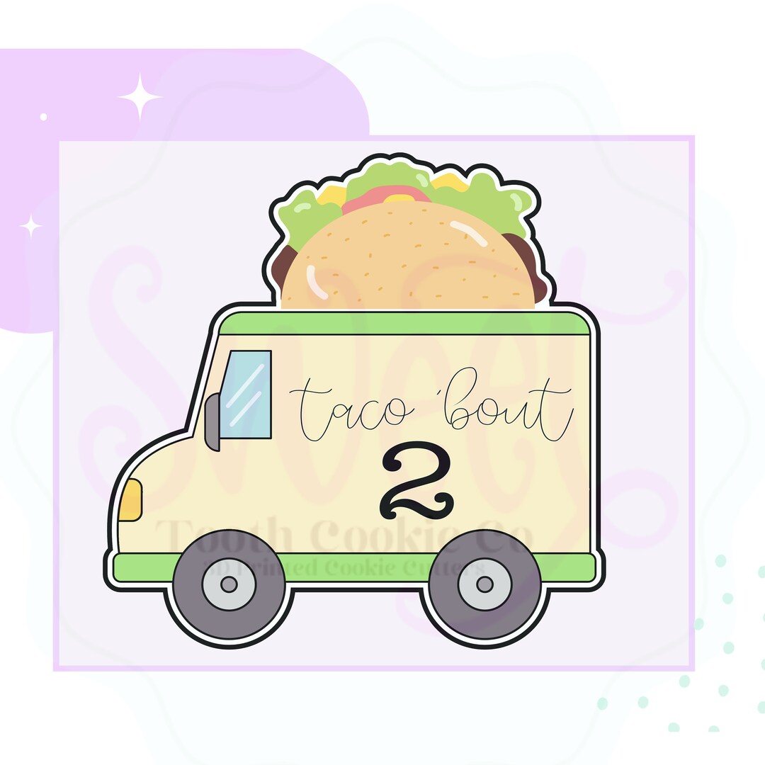 Taco Food Truck Cookie Cutter. Food Truck Cookie Cutter. Taco Cookie ...