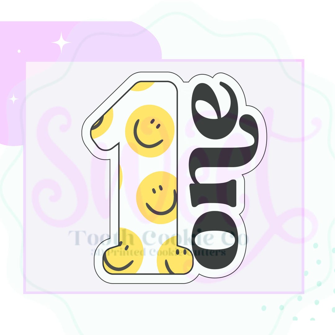 Number 1 Cookie Cutter. Number One Cookie Cutter. 1st Birthday Cookie ...