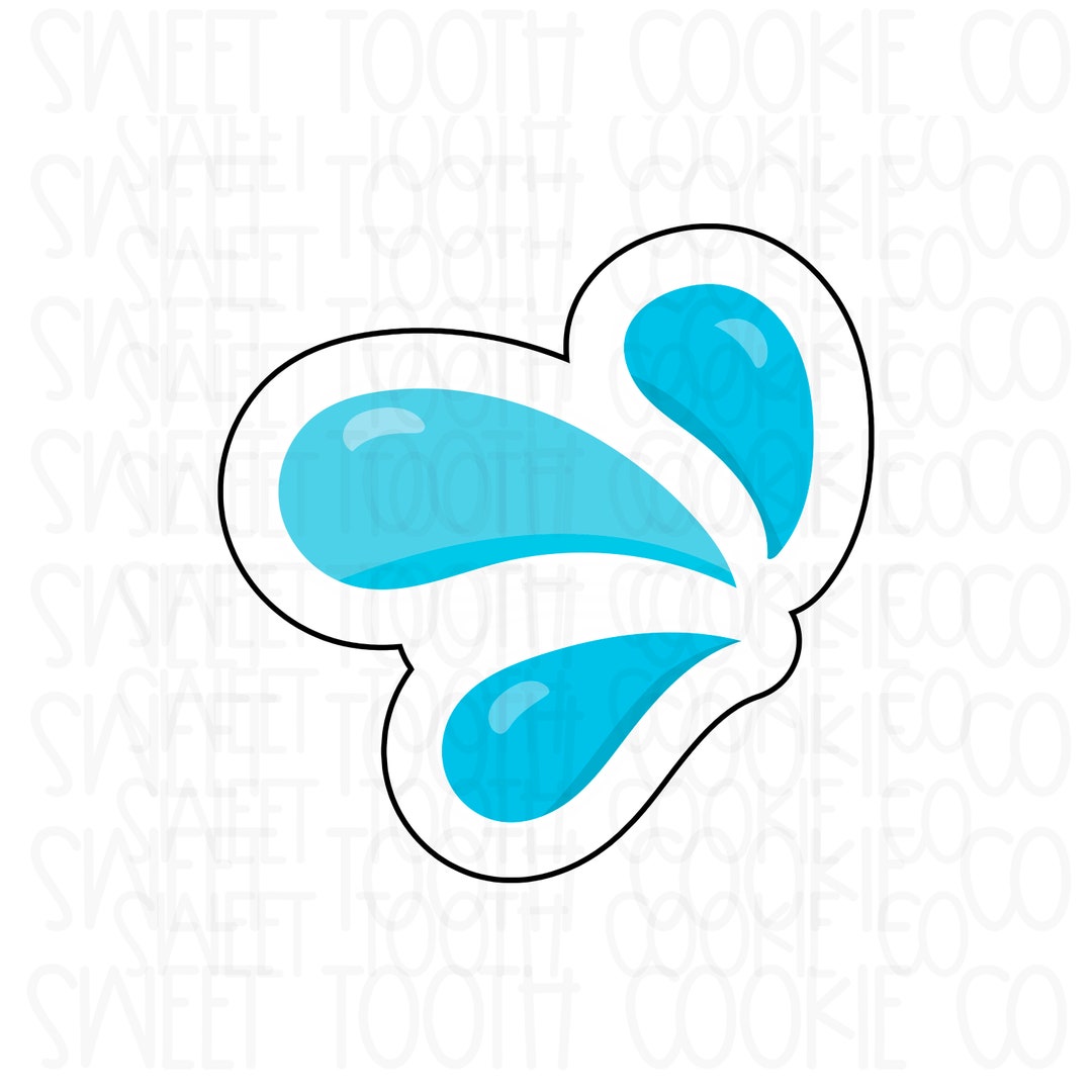 Water Splash Cookie Cutter. Paint Splat Cookie Cutter. Water Cookie ...