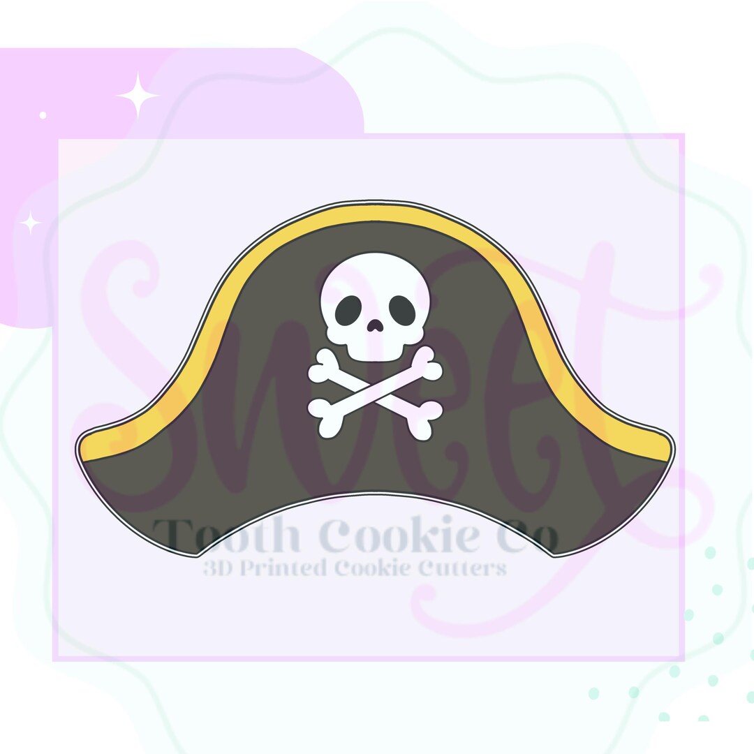 Pirate Hat Cookie Cutter. Pirate Cookie Cutter. Pirate Birthday Cookie ...