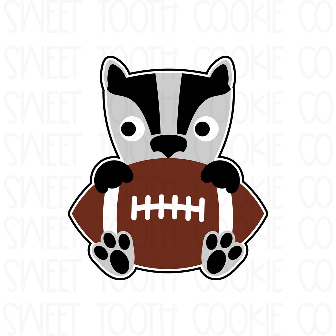 Badger Mascot Cookie Cutter. Football Cookie Cutter. Funny Animal ...