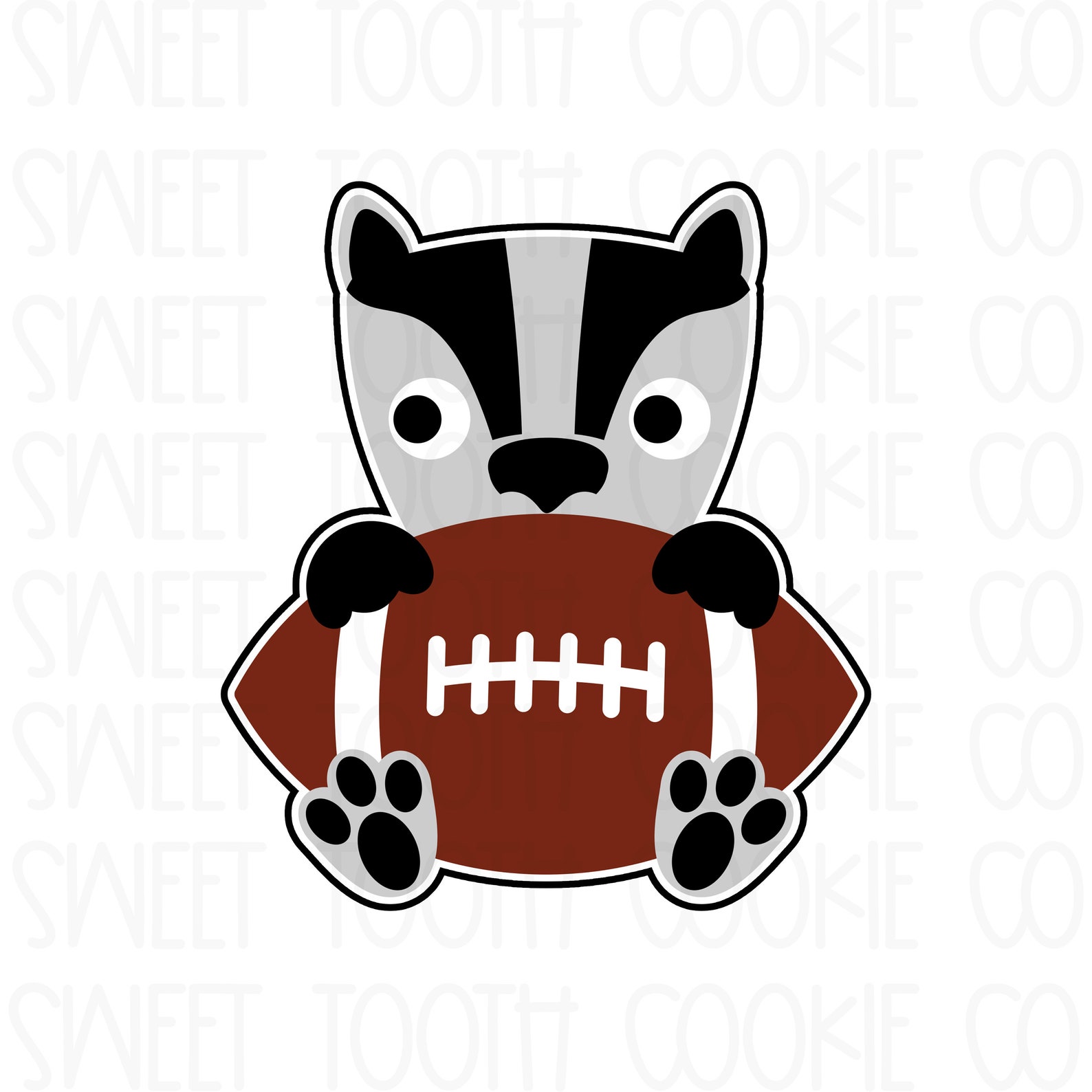 Badger Mascot Cookie Cutter. Football Cookie Cutter. Funny Animal ...