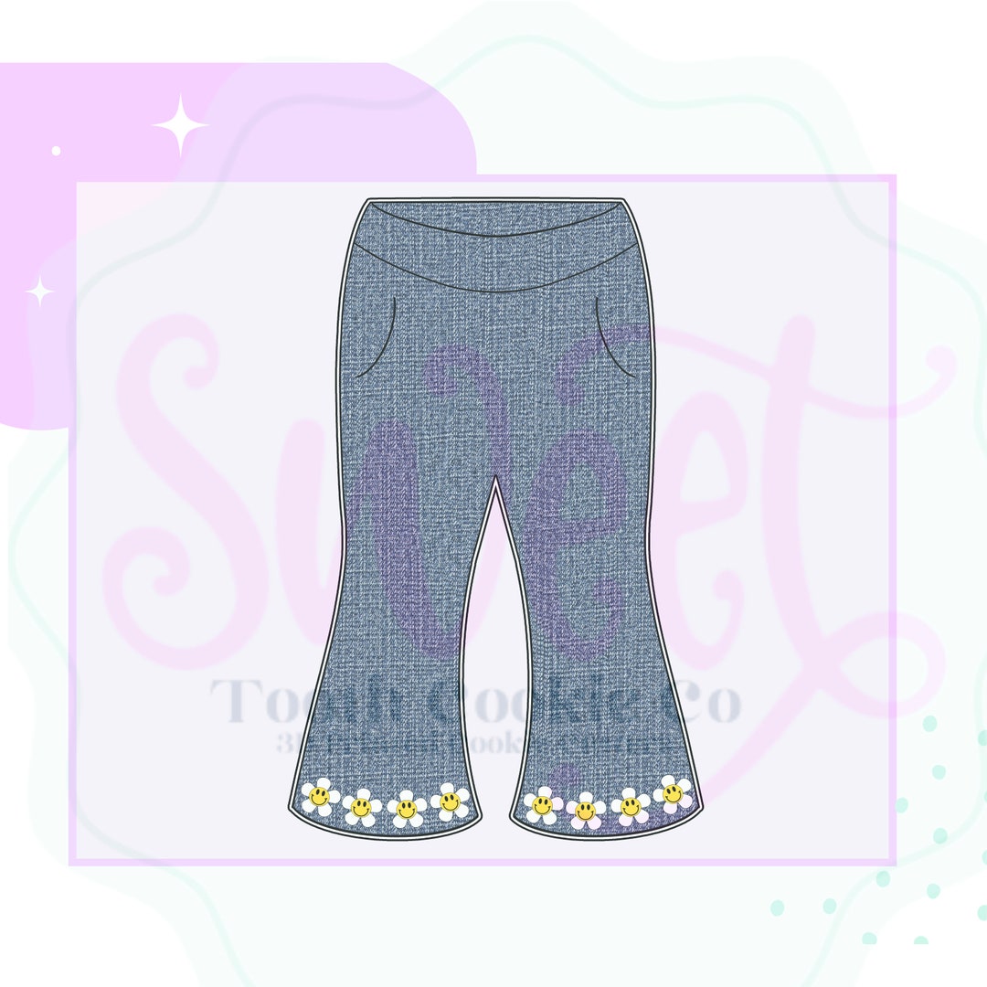 Jeans Cookie Cutter. Hippie Cookie Cutter. Pants Cookie Cutter. Groovy ...