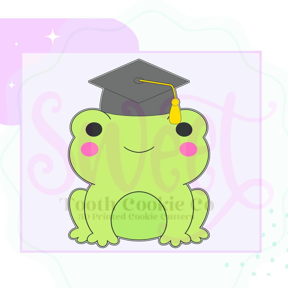 Graduation Frog Cookie Cutter. Frog Graduation Cookie Cutter. Grad Cap ...