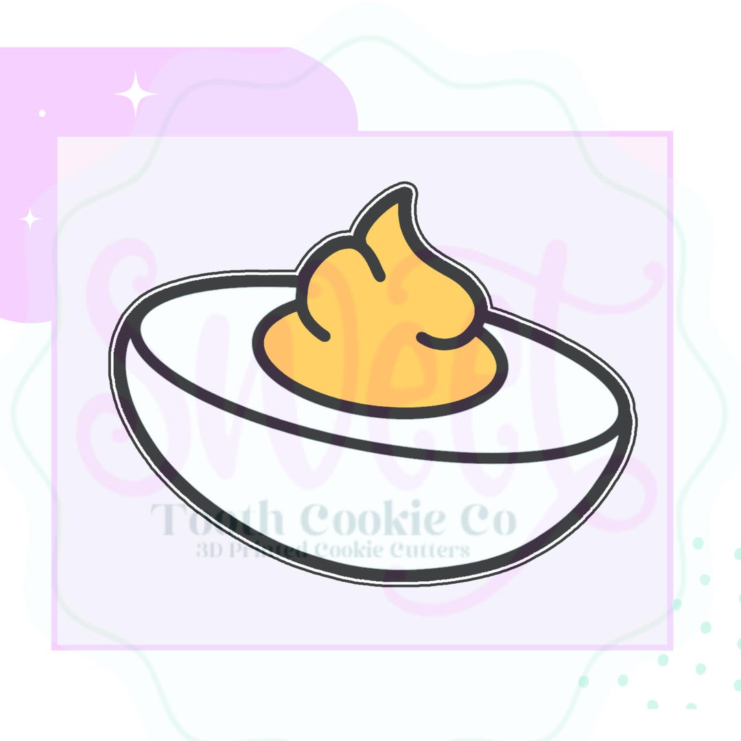 Deviled Egg Cookie Cutter. Easter Food Cookie Cutter. Easter Egg Cookie ...