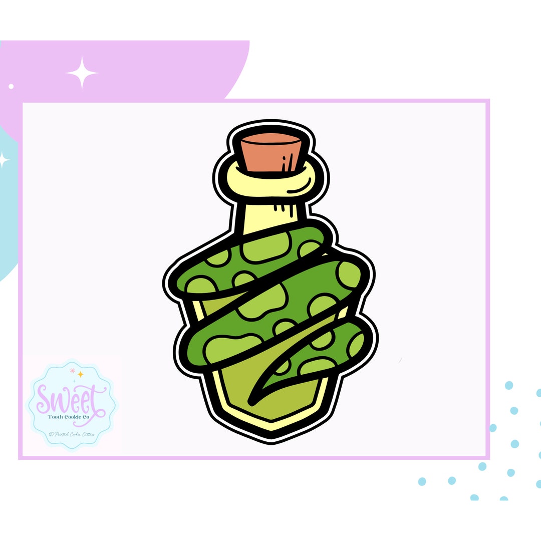 Magic Potion Cookie Cutter. Potion Bottle Cookie Cutter. Spooky Potion ...