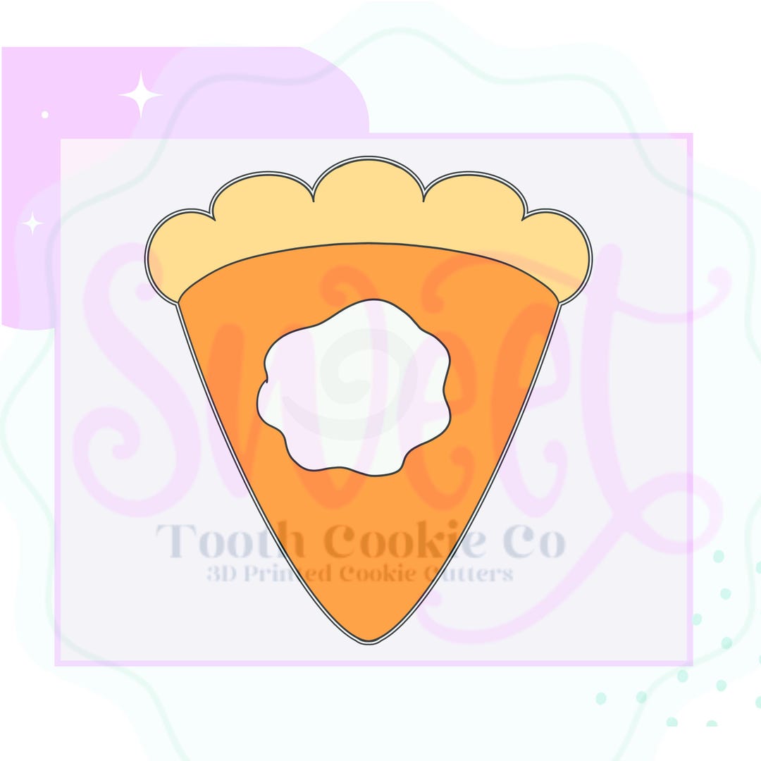 Pumpkin Pie Slice Cookie Cutter. Pie Cookie Cutter. Fall Pie Cookie ...