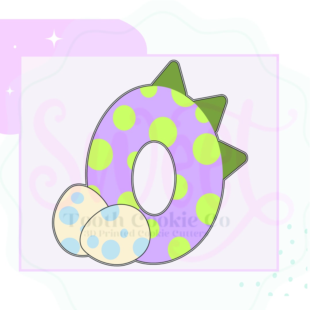 Dino Number 0 Cookie Cutter. Zero Cookie Cutter. Dinosaur Cookie Cutter ...