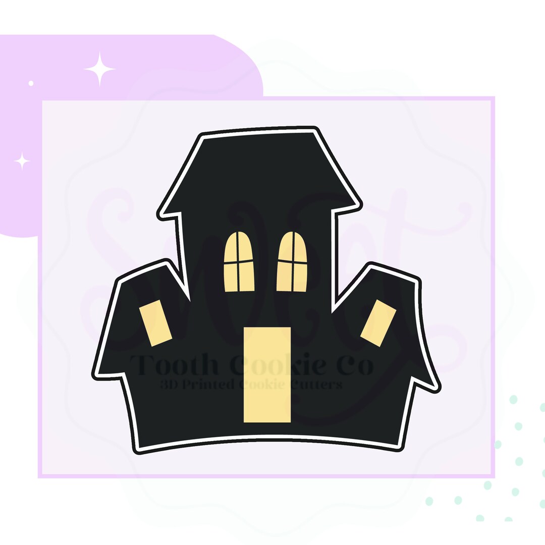 Halloween Haunted House Cookie Cutter. Spooky House Cookie Cutter ...