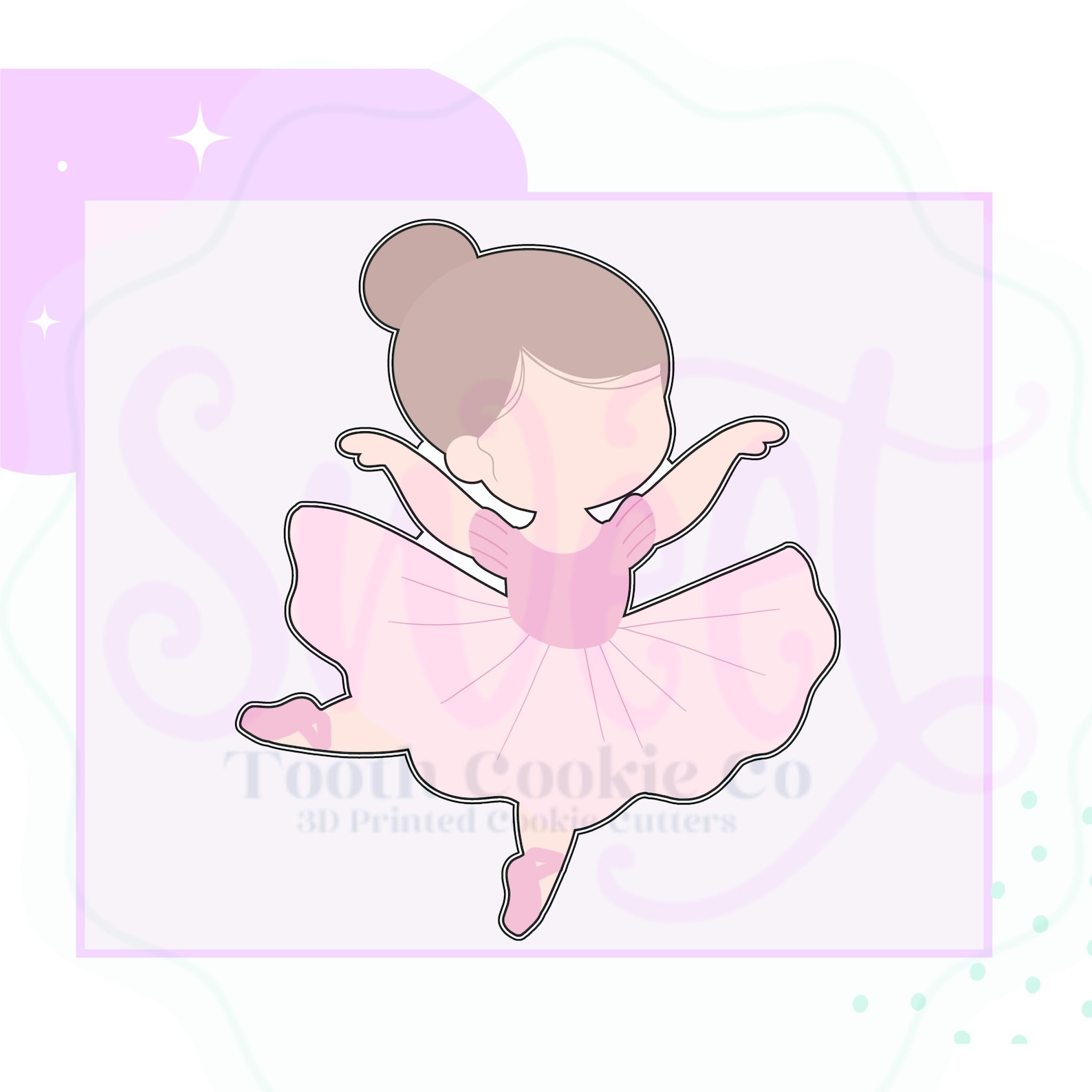 Dance Cookie Cutter. Ballerina Cookie Cutter. Ballerina Tutu Cookie ...