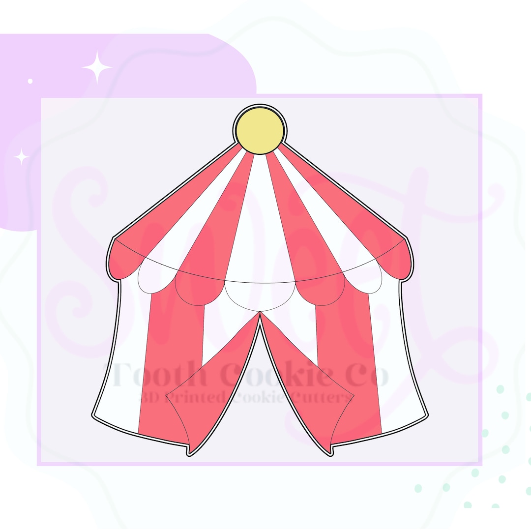 Circus Tent Cookie Cutter. Circus Cookie Cutter. Big Top Tent Cookie ...