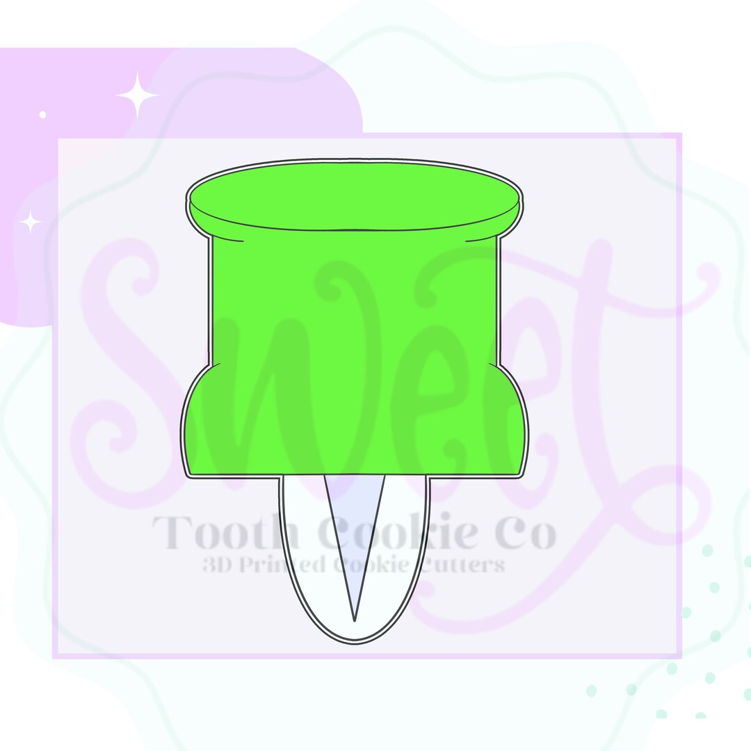 Push Pin Cookie Cutter. Tack Cookie Cutter. Back to School Cookie ...