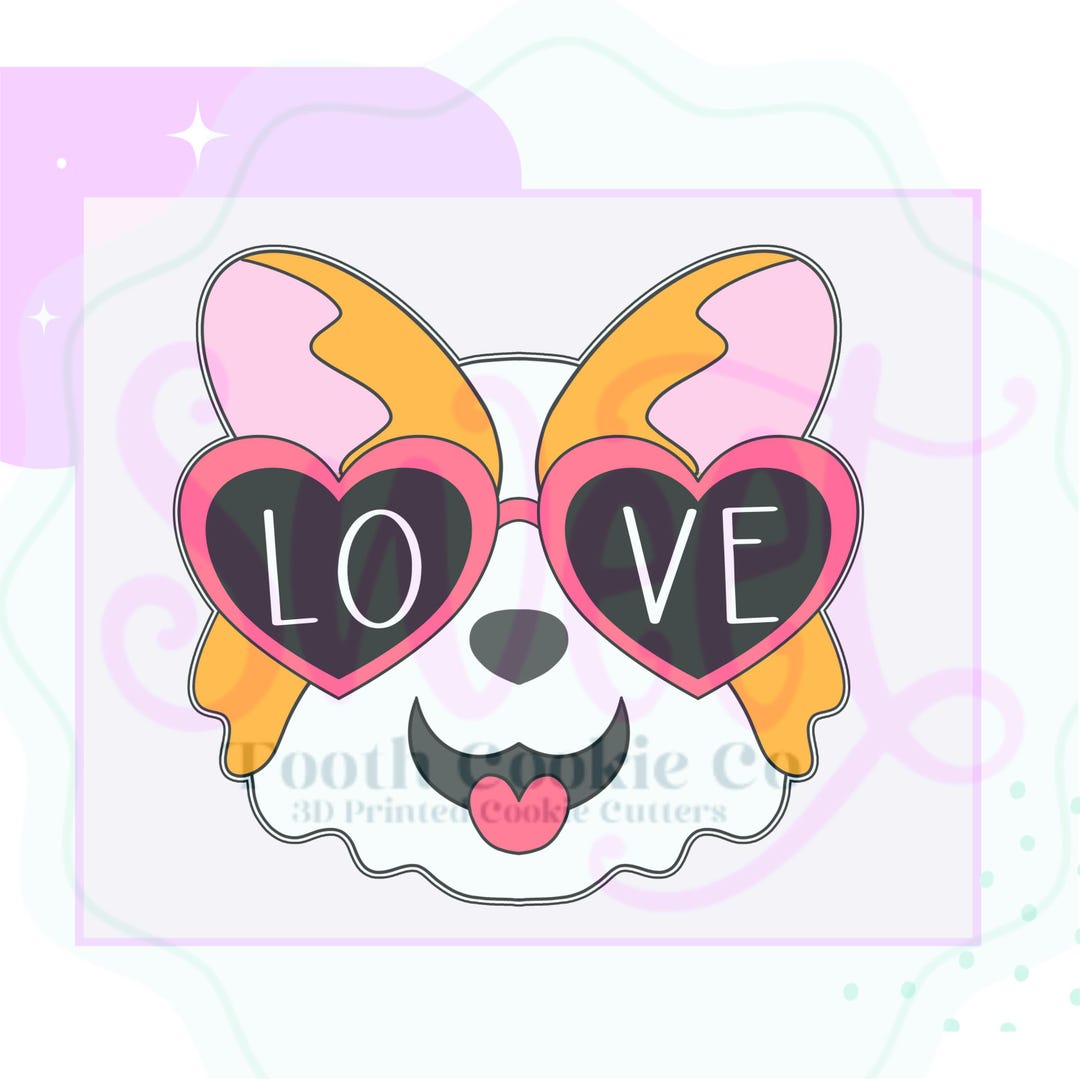 Corgi Cookie Cutter. Valentine Corgi Cookie Cutter. Dog Cookie Cutter ...