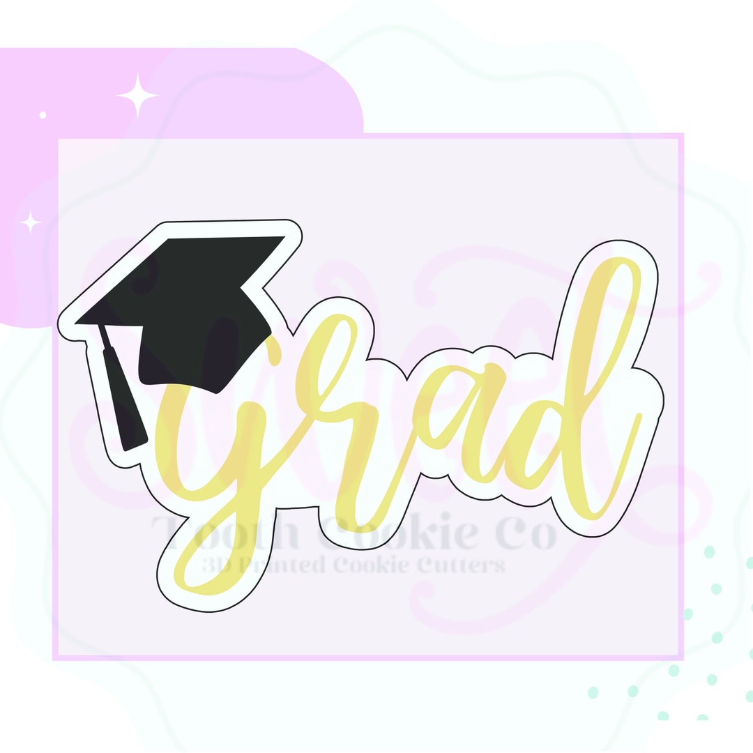 Graduation Cookie Cutter. Grad Cookie Cutter. Graduation Cap Cookie ...