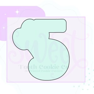 Number 5 With Balloons Cookie Cutter. Five Cookie Cutter. Birthday ...
