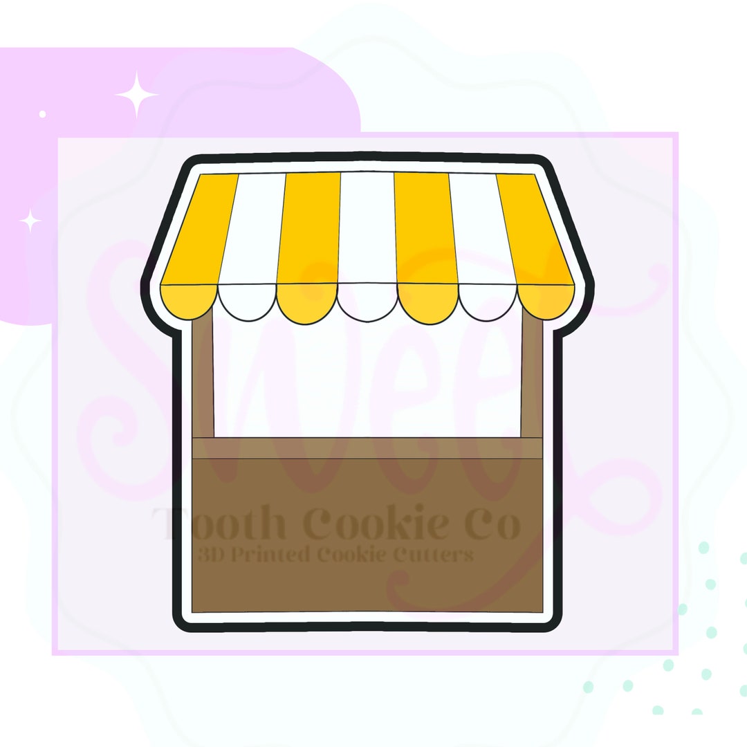 Lemonade Stand Cookie Cutter. Food Stand Cookie Cutter. Food Cart ...