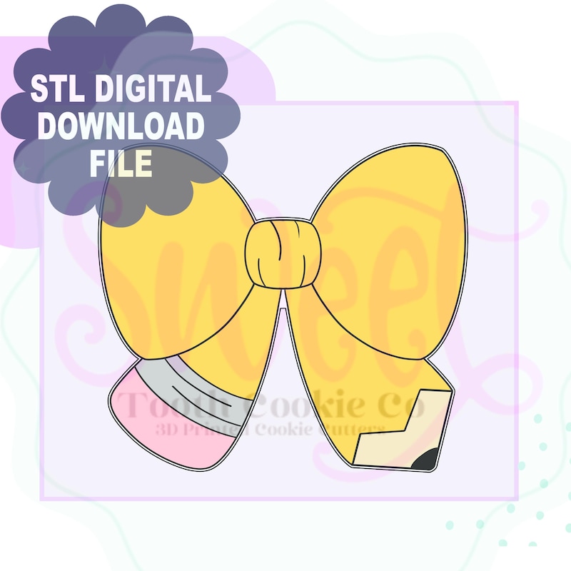Pencil Bow Stl File - Etsy