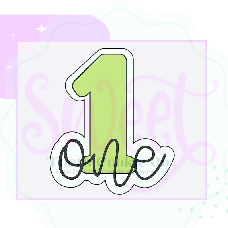 1 With Word Cookie Cutter - Etsy
