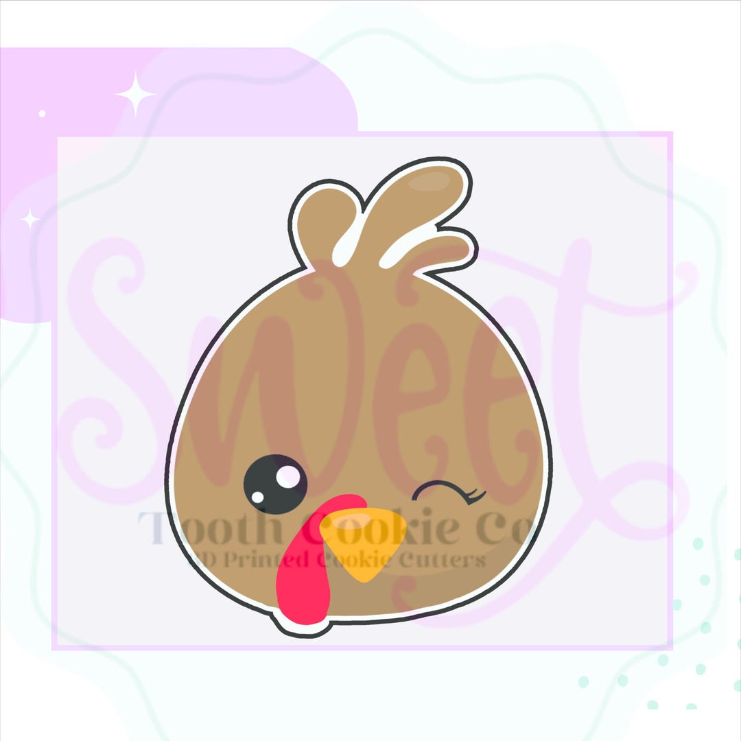 Turkey Face Cookie Cutter. Turkey Head Cookie Cutter. Thanksgiving ...