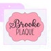 The Brooke Plaque Cookie Cutter. Baby Shower Cookie Cutter. Frame ...