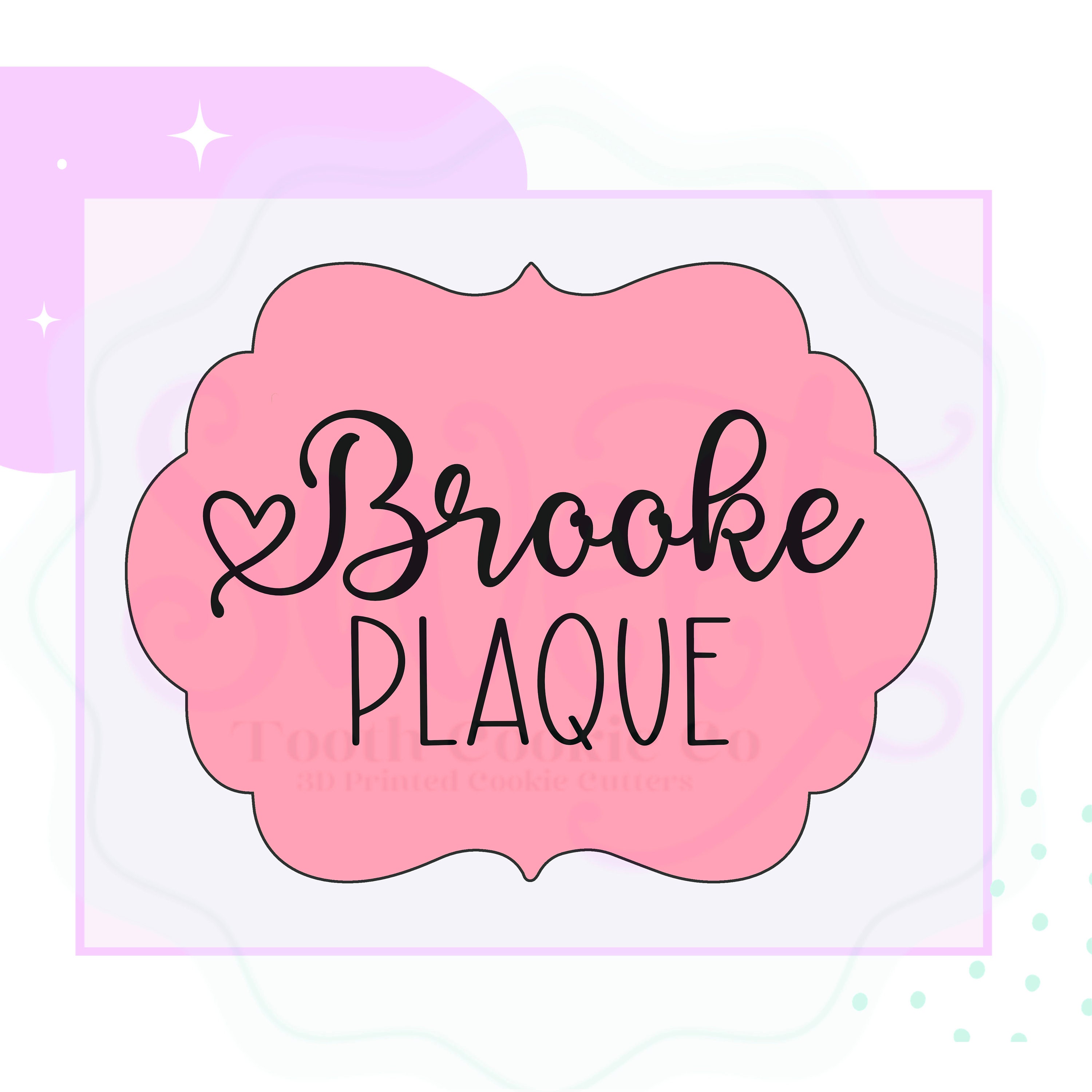 The Brooke Plaque Cookie Cutter. Baby Shower Cookie Cutter. Frame ...