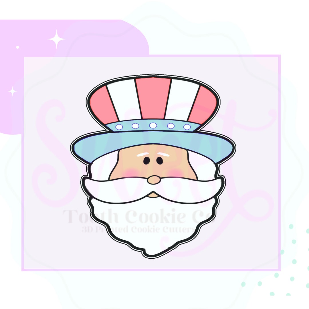 Uncle Sam Cookie Cutter. 4th of July Cookie Cutter. July 4th Cookie ...