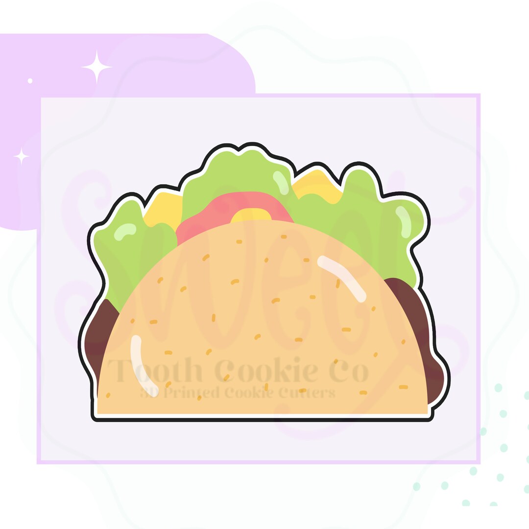 Taco Cookie Cutter. Fiesta Cookie Cutter. Mexican Food Cookie Cutter ...