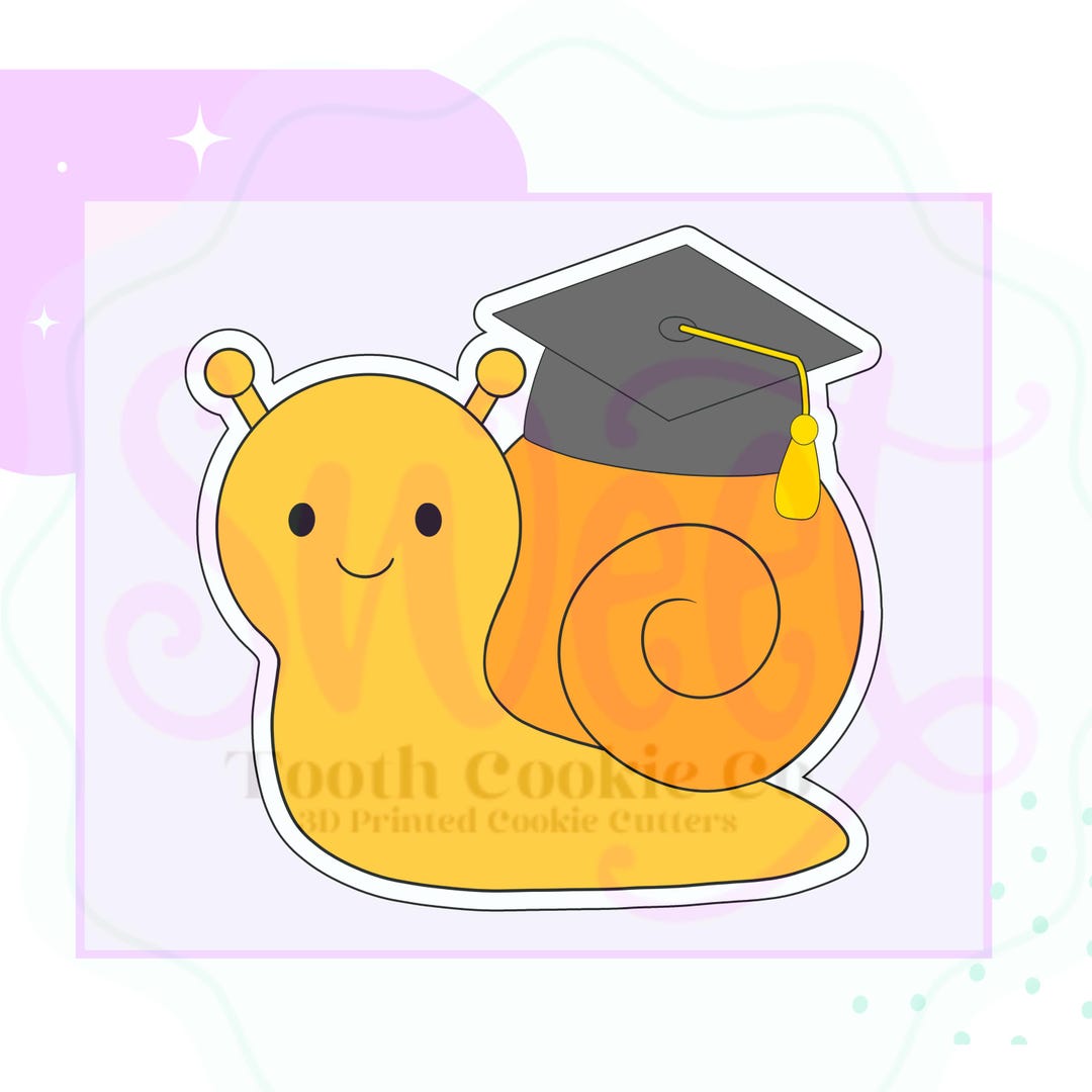 Graduation Snail Cookie Cutter. Grad Snail Cookie Cutter. Graduation ...