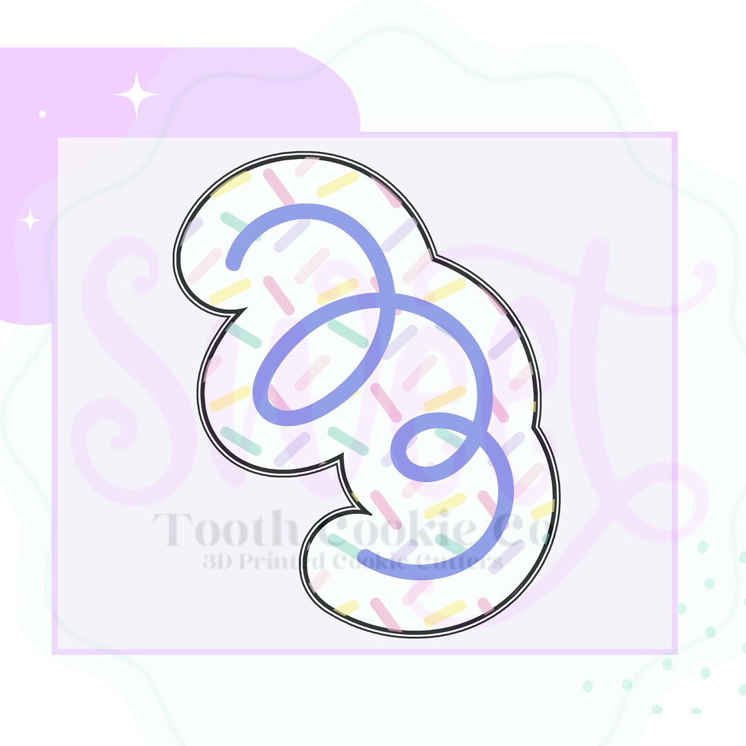 Confetti Cookie Cutter. Confetti 3D Printed Cookie Cutter. New Years ...