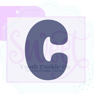 Letter C Cookie Cutter. Hand Lettered C Cookie Cutter. C Cookie Cutter ...