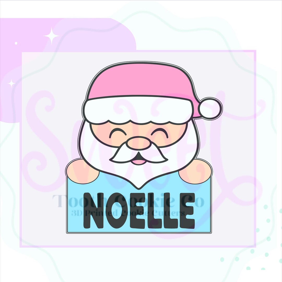 Santa Cookie Cutter. Santa Plaque Cookie Cutter. Santa Hat Cookie ...