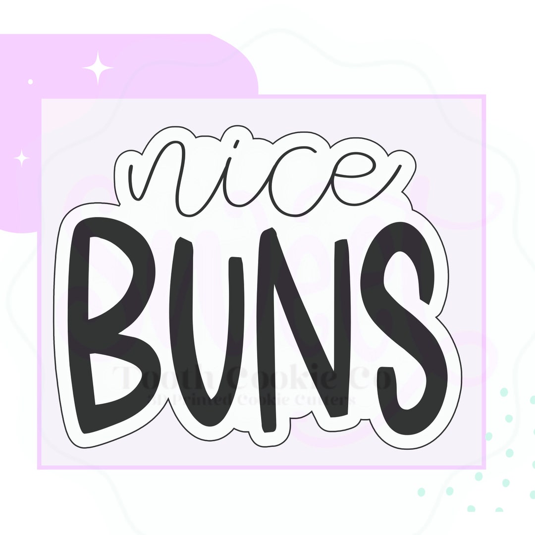 Nice Buns Cookie Cutter. Cinnamon Bun Cookie Cutter. Cinnamon Roll ...