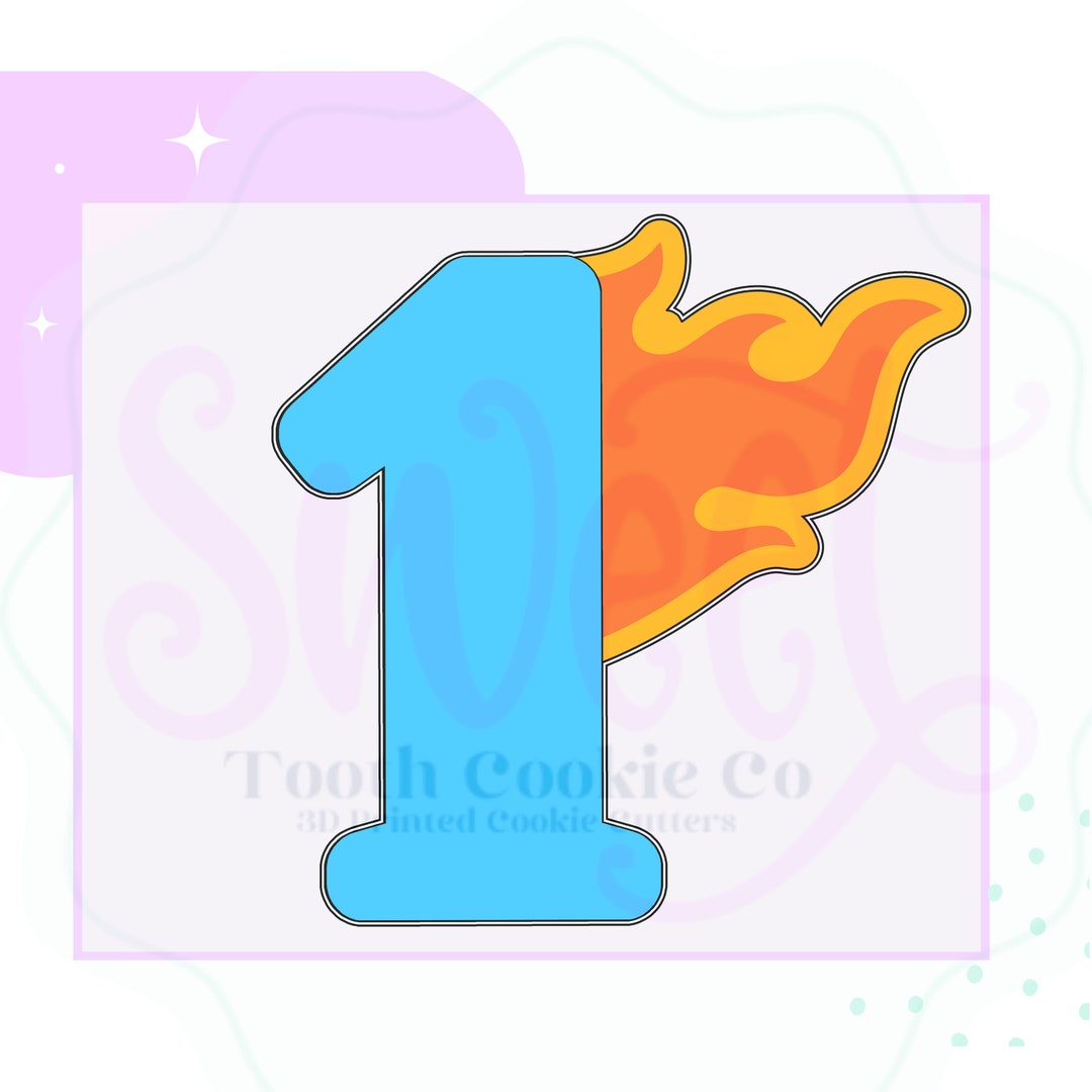 Number 1 Flame Cookie Cutter. Number 1 Cookie Cutter. Monster Truck ...