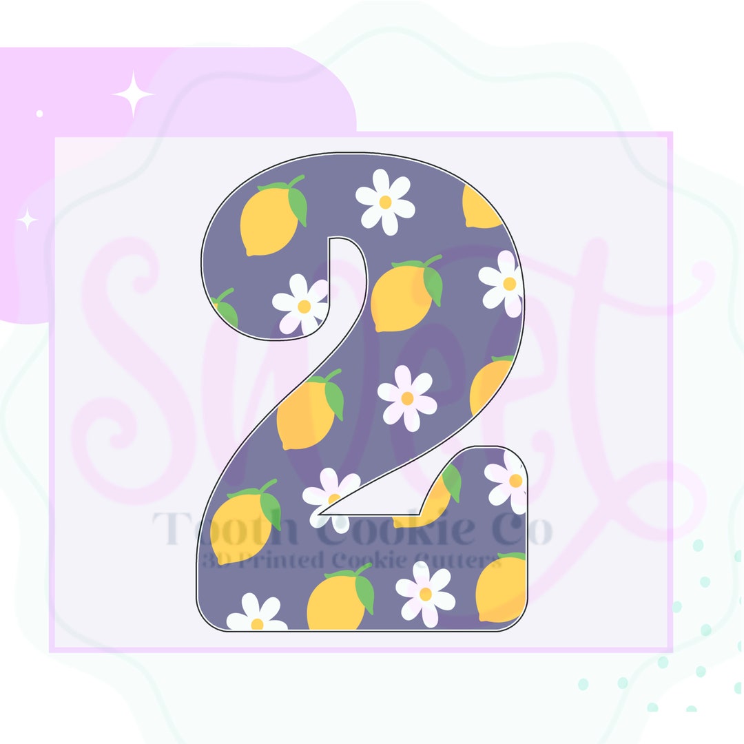 Number 2 Cookie Cutter. 2 3D Printed Cookie Cutter. Number Two Cookie ...