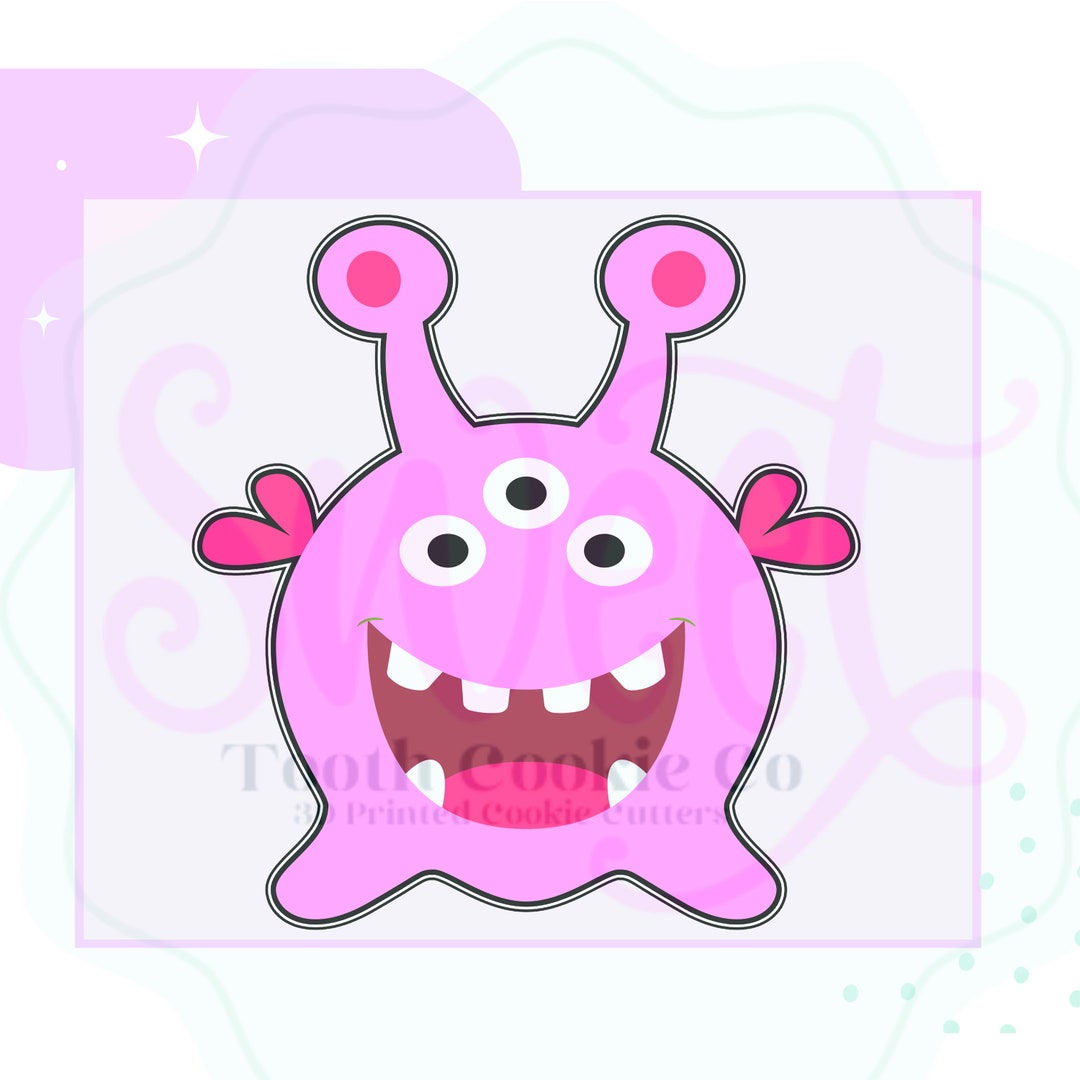 Monster Cookie Cutter. Cute Monster Cookie Cutter. Love Monster Cookie ...
