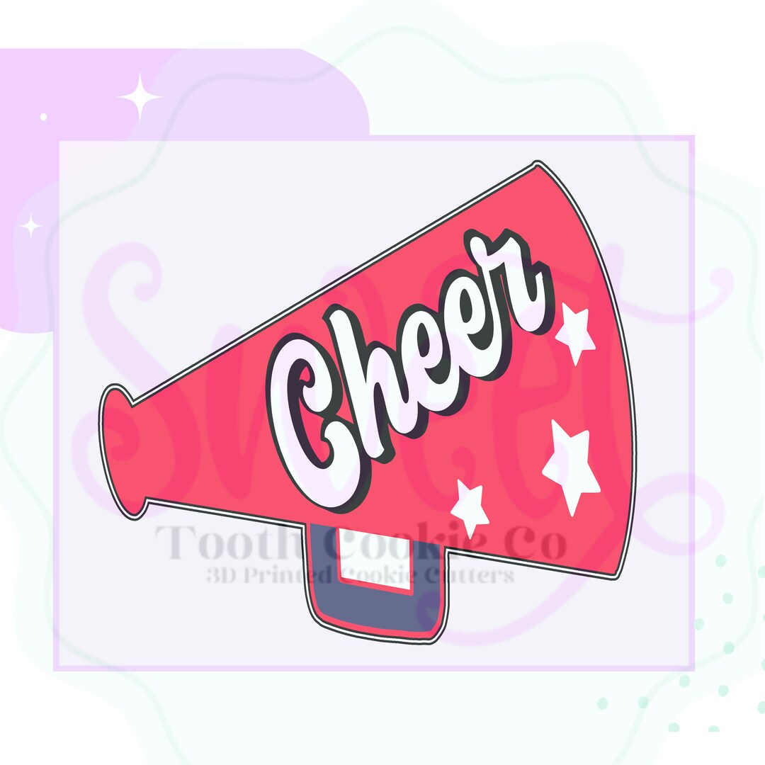 Megaphone Cookie Cutter. Cheerleader Cookie Cutter. Cheer Cookie Cutter ...