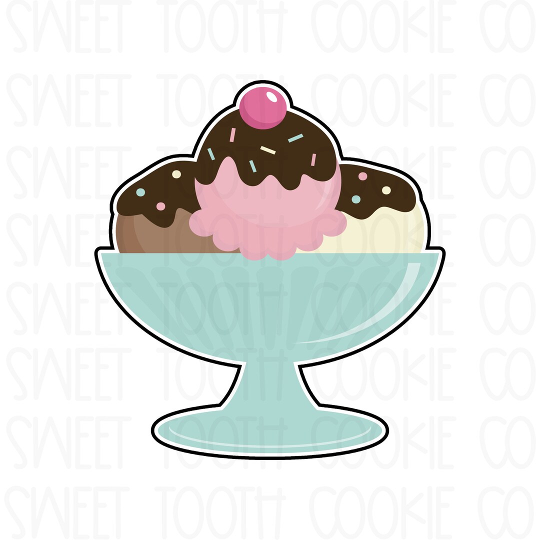 Ice Cream Sundae Cookie Cutter. Ice Cream Cookie Cutter. Ice Cream in ...