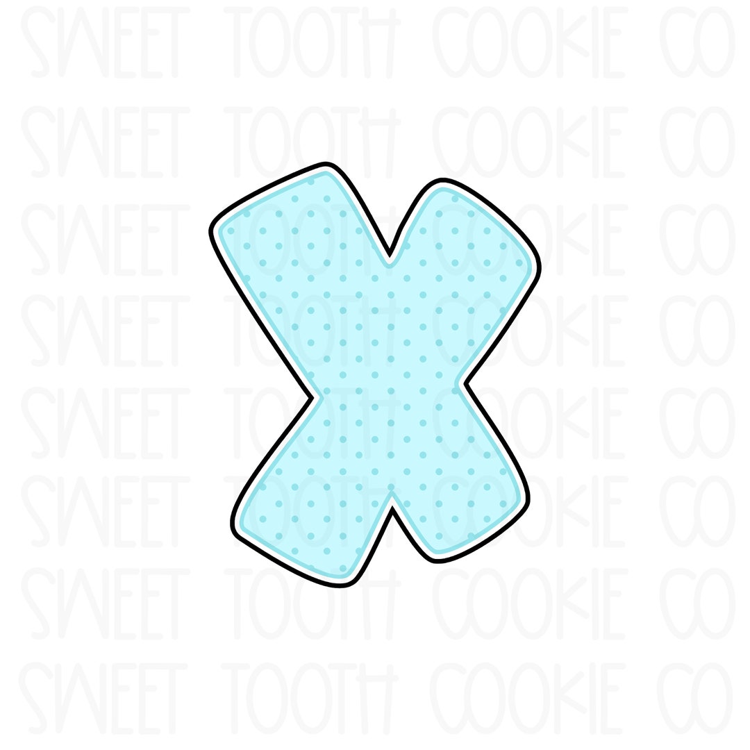 Letter X Cookie Cutter. Alphabet Cookie Cutter. Fondant Cutter. Clay ...
