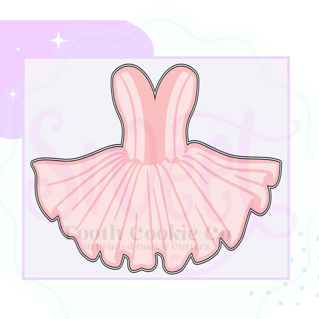 Tutu Cookie Cutter. Dance Cookie Cutter. Ballerina Cookie Cutter ...