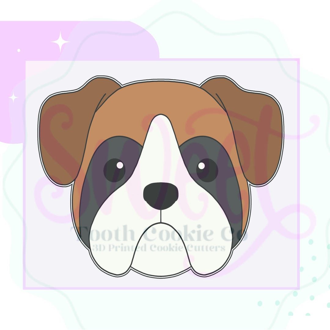 Dog Boxer Cookie Cutter. Dog Cookie Cutter. Boxer Cookie Cutter. Pet ...