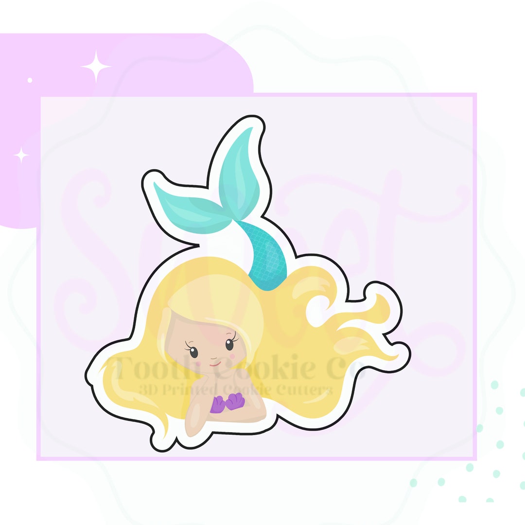 Mermaid Cookie Cutter. Mermaid Tail Cookie Cutter. Ocean Cookie Cuter ...