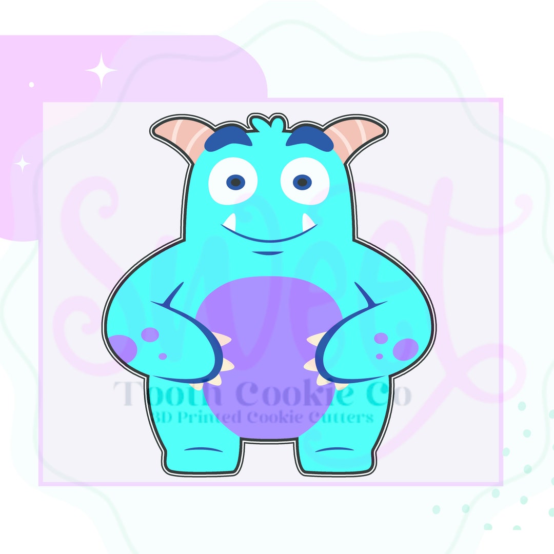 Monster Cookie Cutter. Monster With Horns Cookie Cutter. Halloween ...