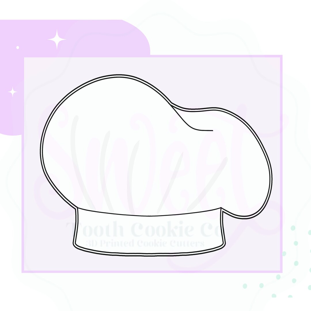 Chef Hat Cookie Cutter. Chef Cookie Cutter. Baking Cookie Cutter ...